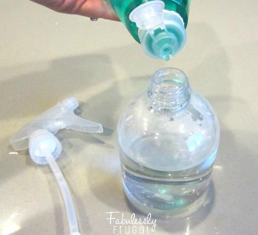 Dish Soap in a Spray Bottle