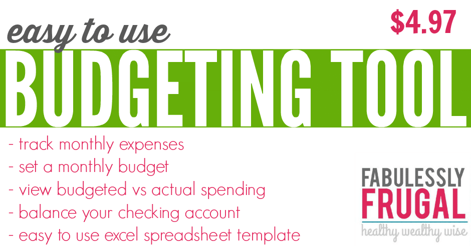 Easy Excel Budget Tracking Tool Just $4.97 - Fabulessly Frugal