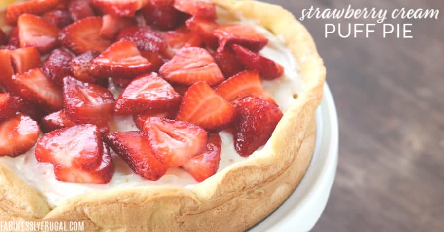 Strawberry Cream Puff Pie Recipe - Fabulessly Frugal