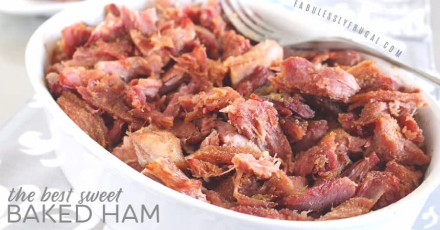 Juicy Sweet Baked Ham Recipe with Brown Sugar - Fabulessly Frugal