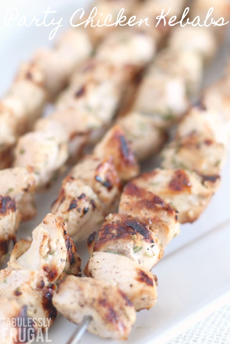 Grilled Mediterranean Chicken Kebabs Party Recipe - Fabulessly Frugal