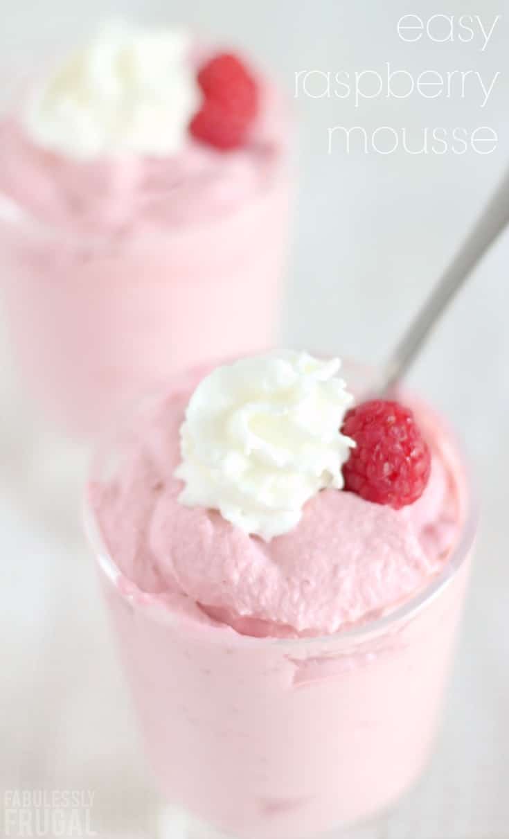 Easy Raspberry Mousse Recipe - Fabulessly Frugal