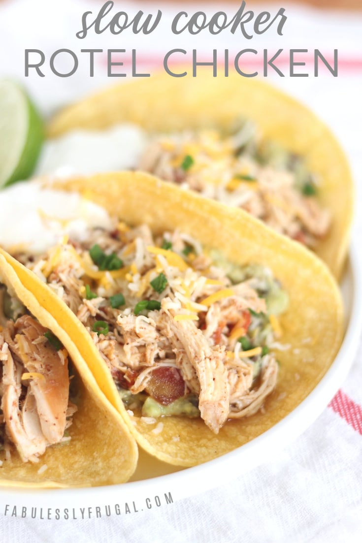 Rotel Crock Pot Chicken Recipe - Fabulessly Frugal