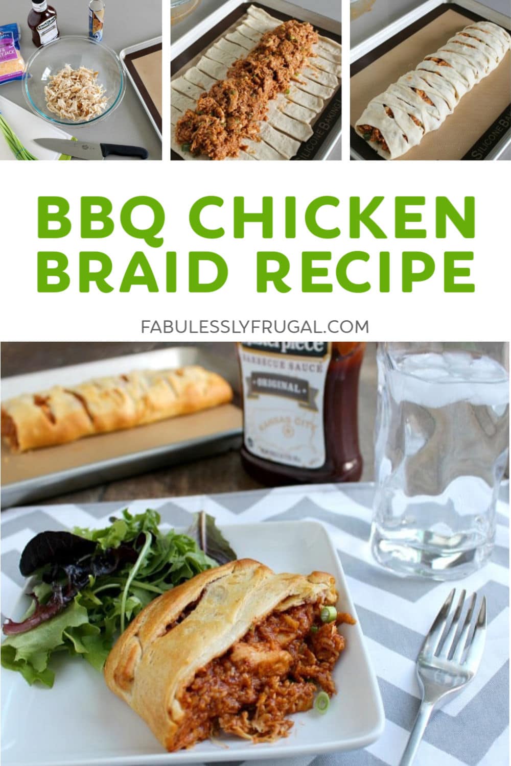 Easy BBQ Chicken Braid Recipe - Fabulessly Frugal