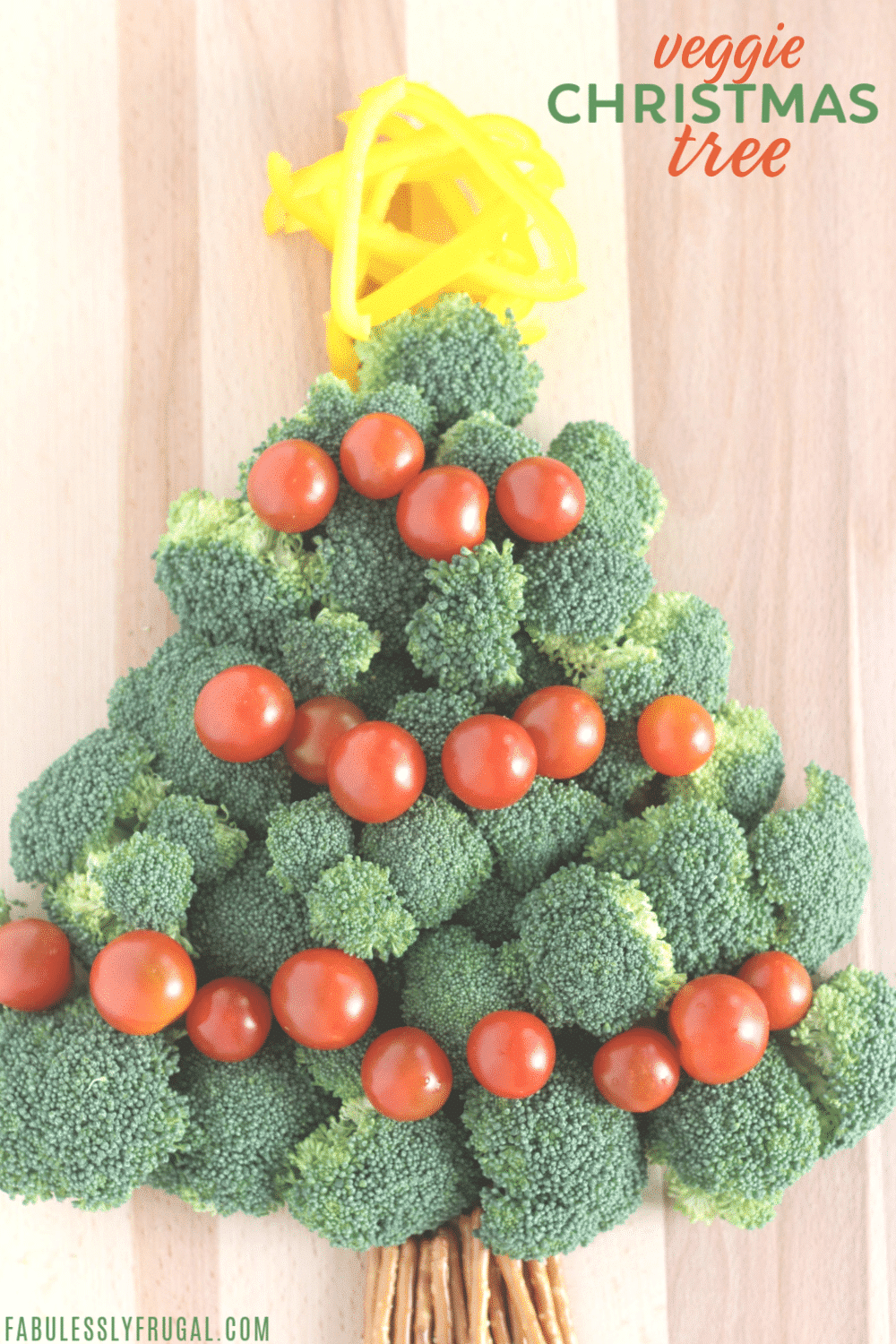 Cute Christmas Tree Veggie Platter Recipe - Fabulessly Frugal
