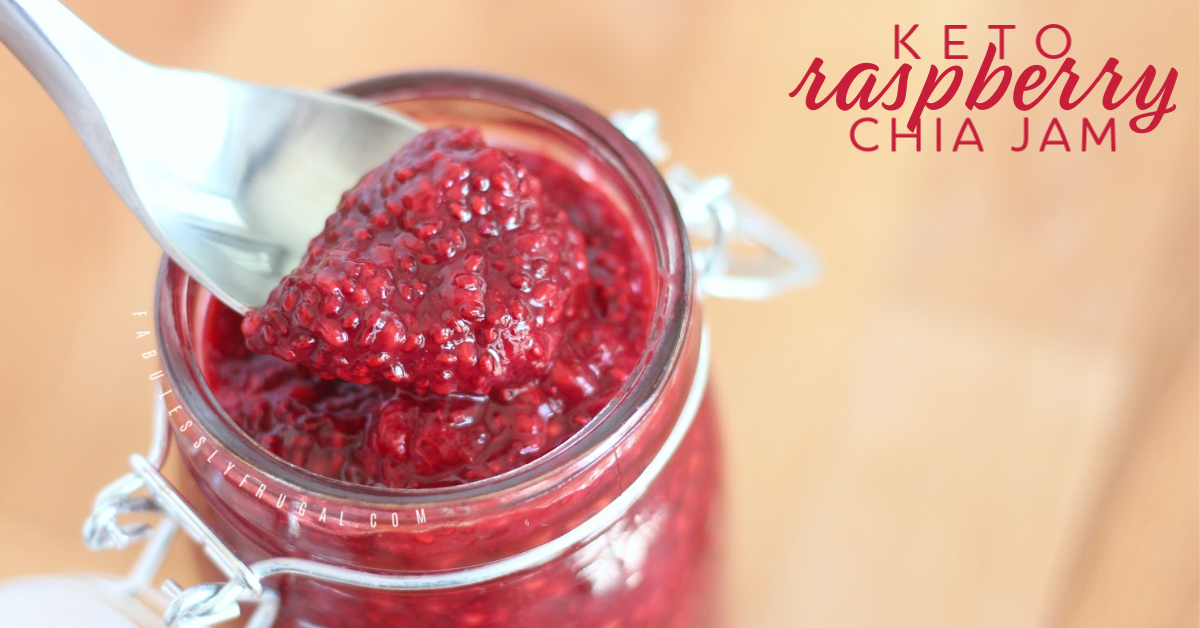 Healthy Raspberry Jam with Chia Seeds