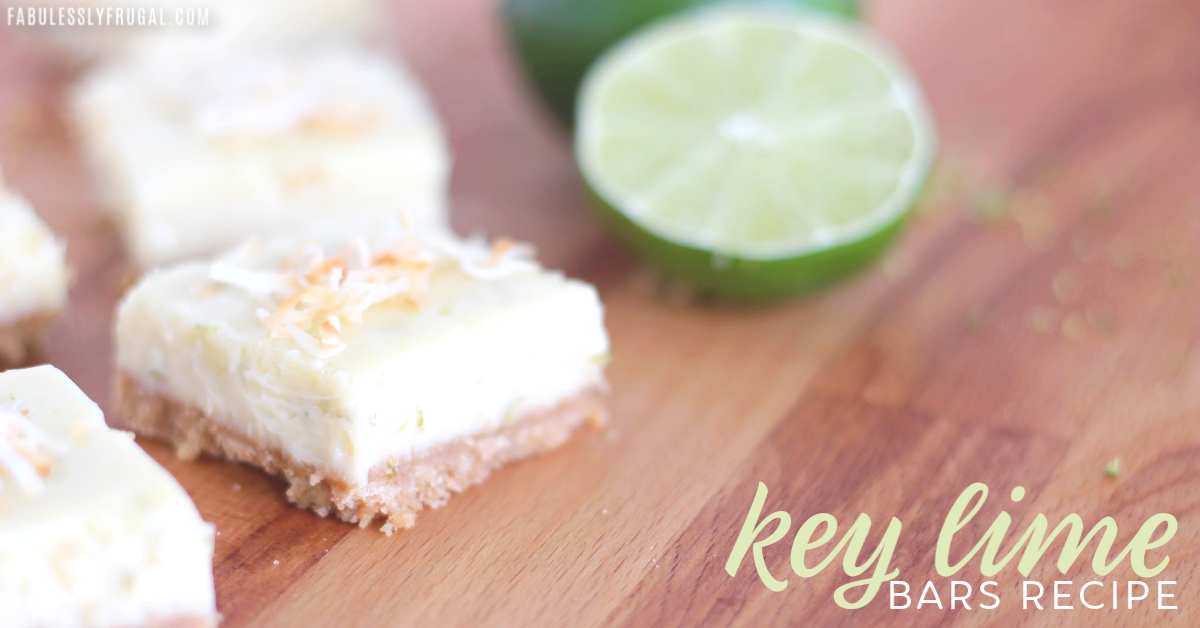 Easy Key Lime Bars Recipe (w/ Animal Cracker Crust) - Fabulessly Frugal