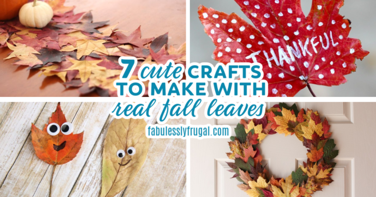 Make 7 Fun Fall Crafts With Real Leaves - Fabulessly Frugal