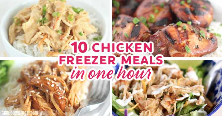 How to Make 10 Chicken Freezer Meals in One Hour Recipe - Fabulessly Frugal