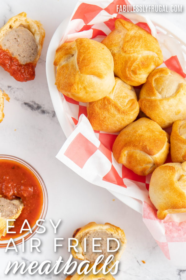 Air Fryer Meatball Crescent Roll 4 Ingredient Dinner Recipe Recipe ...