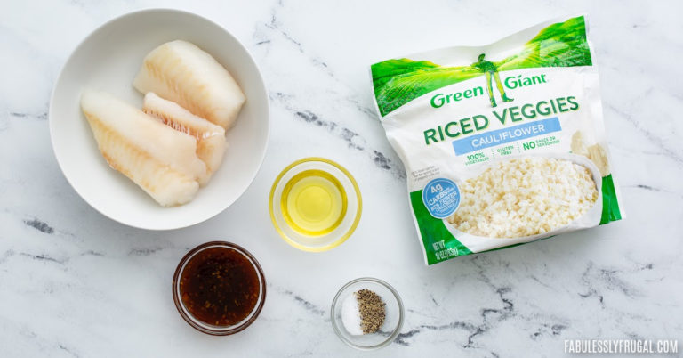 Teriyaki Cod and Cauliflower Rice Dinner Recipe - Fabulessly Frugal