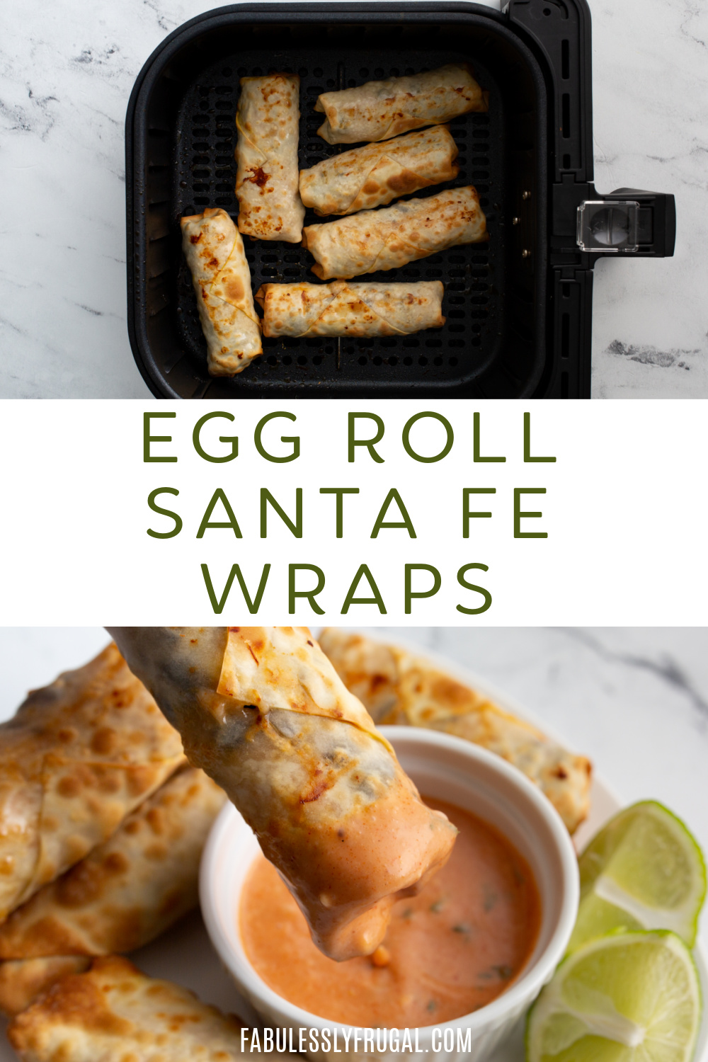 Egg Roll Santa Fe Wraps with Boom Boom Sauce Recipes - Fabulessly Frugal