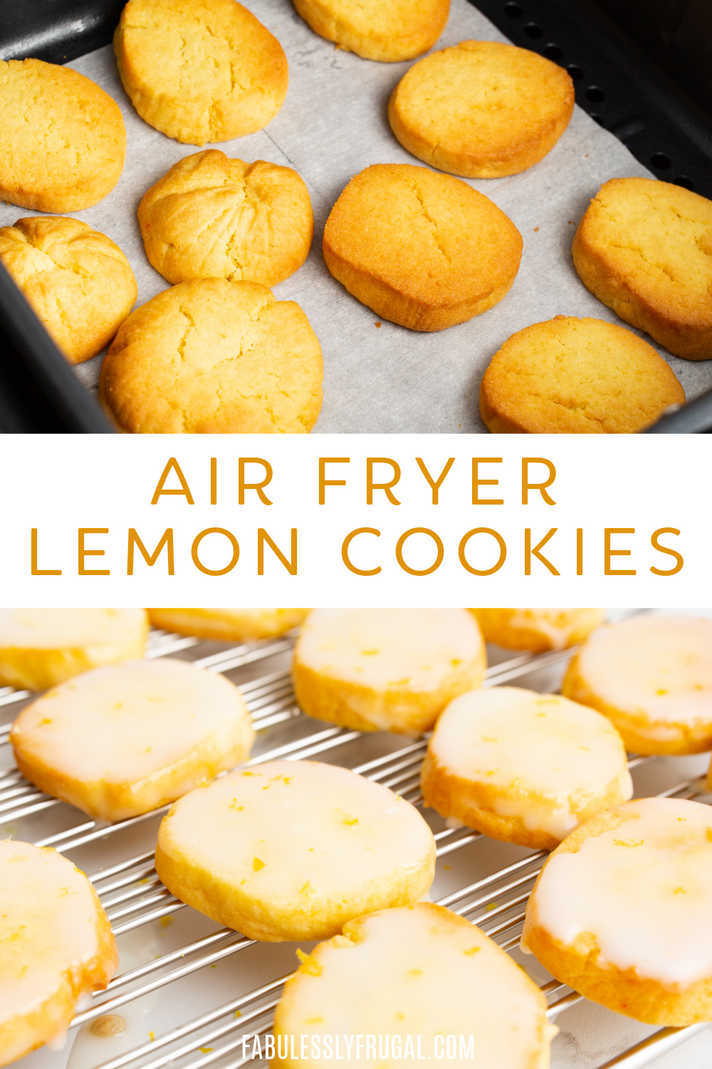 Air Fryer Lemon Cookies Recipe - Fabulessly Frugal