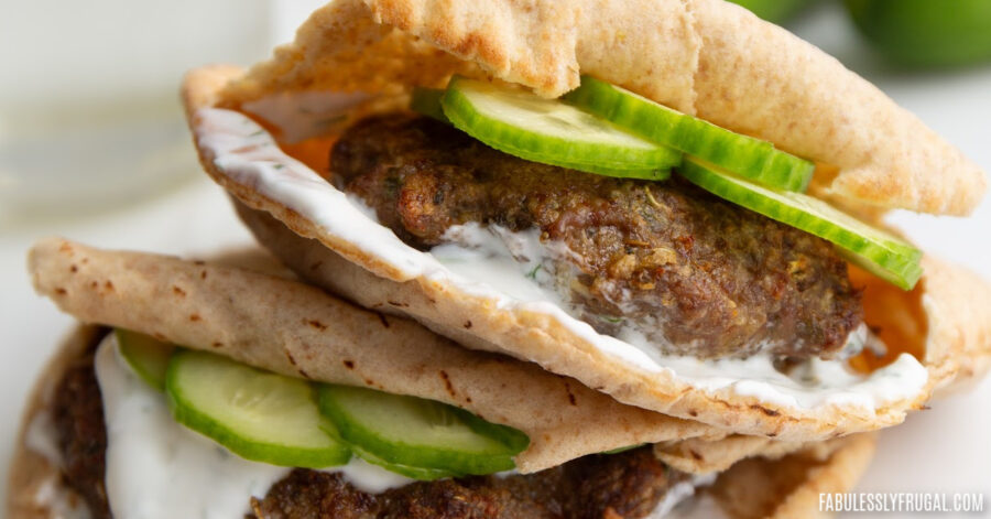 Air Fryer Gyro Lamb Sliders Recipe - Fabulessly Frugal