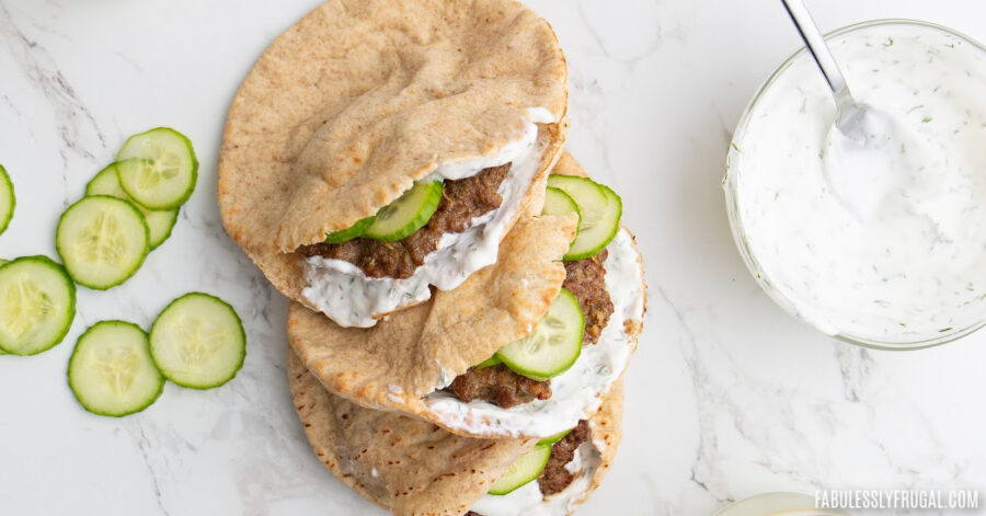 Air Fryer Gyro Lamb Sliders Recipe - Fabulessly Frugal