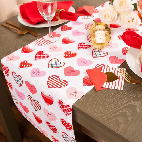 Heart Table Top Cloth Runner, 14"x72" $4.07 Reg. $11) - Fabulessly Frugal
