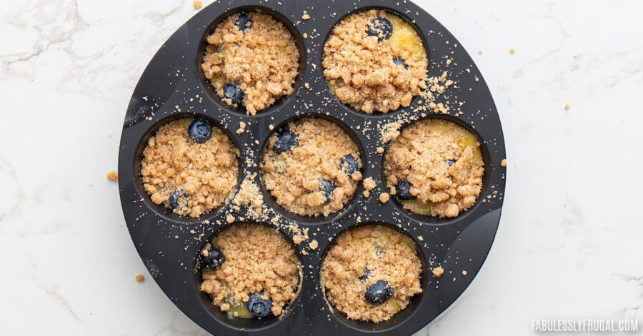 Air Fryer Blueberry Muffins Recipe - Fabulessly Frugal