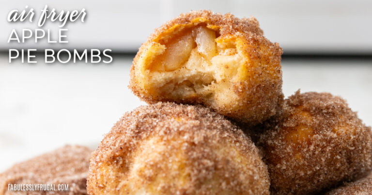 Apple Pie Bombs in the Air Fryer Recipe - Fabulessly Frugal
