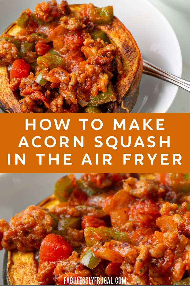 Acorn Squash Dinner in the Air Fryer Recipe - Fabulessly Frugal
