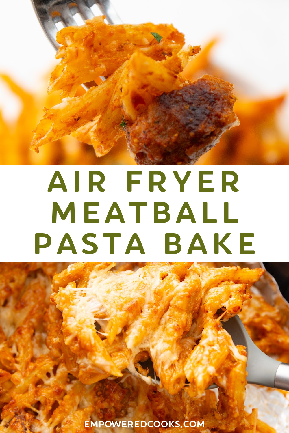 Air Fryer Meatball Pasta Bake Recipe - Fabulessly Frugal