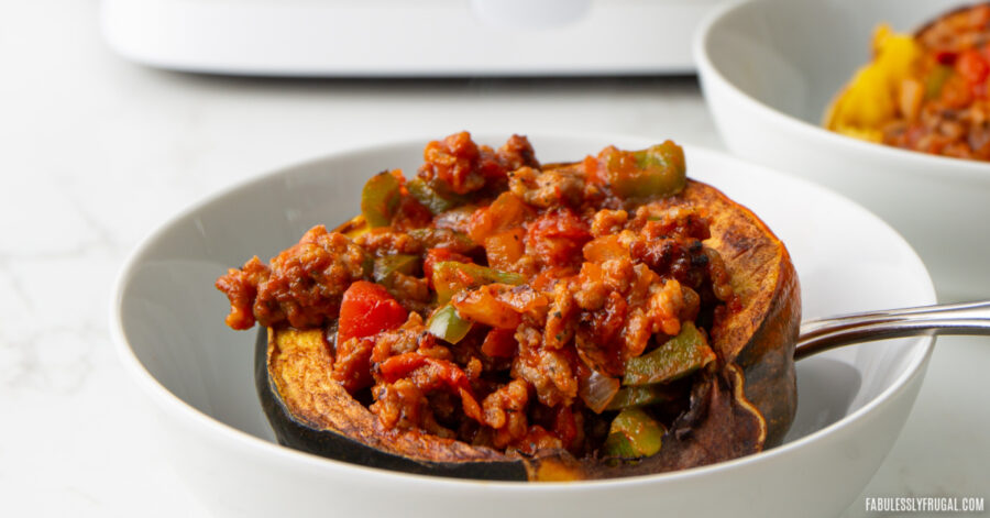 Acorn Squash Dinner in the Air Fryer Recipe - Fabulessly Frugal