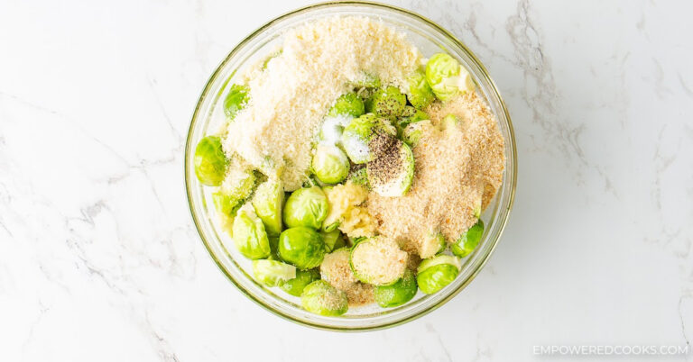 Air Fryer Parmesan Crusted Brussel Sprouts Recipe Fabulessly Frugal