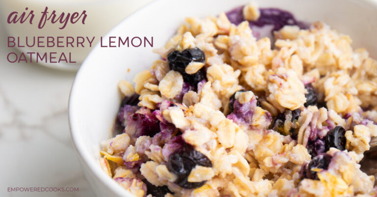 Air Fryer Blueberry Lemon Oatmeal Recipe - Fabulessly Frugal