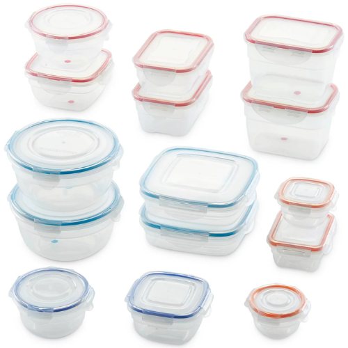 Lock n Lock Easy Essentials Color Mates Storage Container 30-Piece Set ...