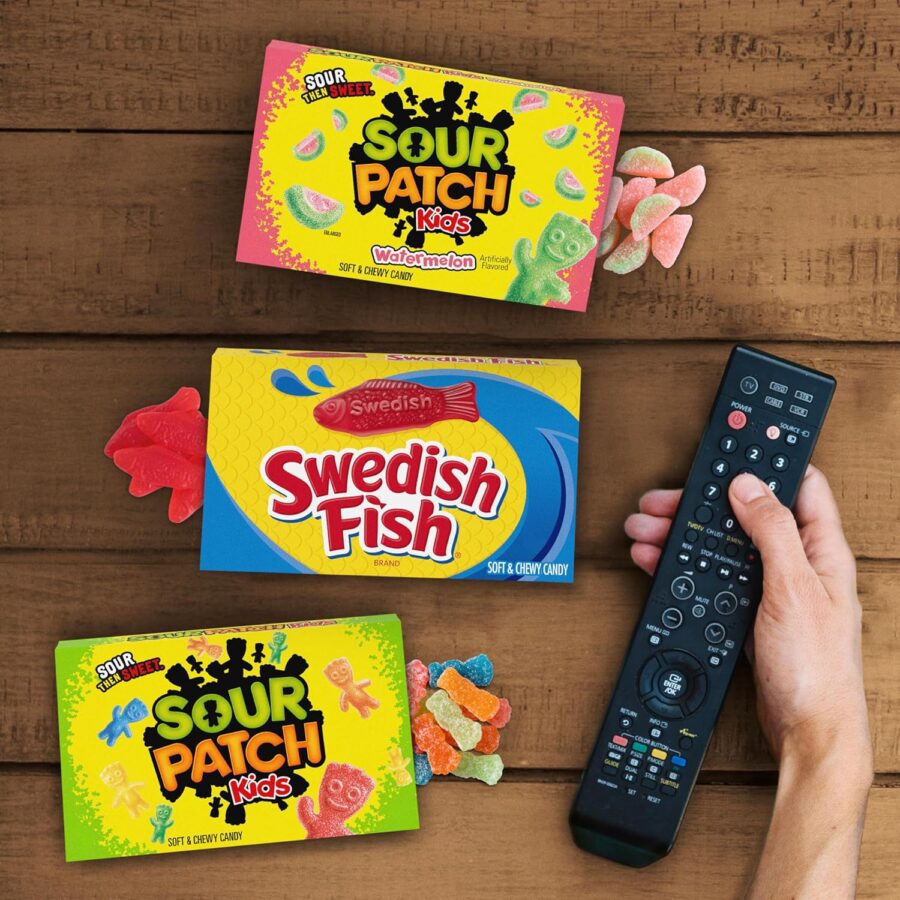 SOUR PATCH KIDS and SWEDISH FISH Soft & Chewy Candy Variety Pack, 15 ...
