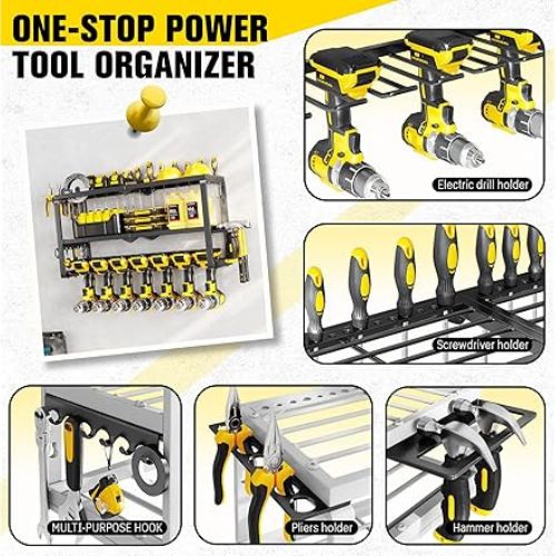 3-Tier Power Tool Organizer Wall Mount $27 (Reg. $50) - 1K+ 4.6/5⭐ ...